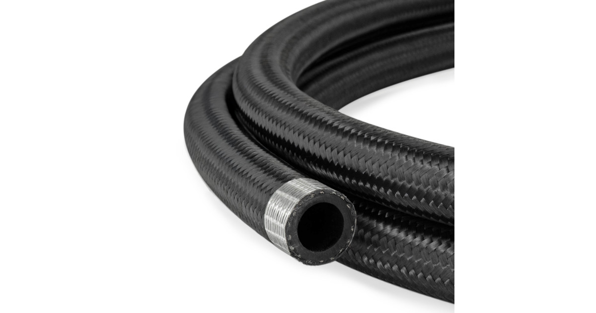 Black Cotton Braided Hose for Fuel Oil Coolant | AN6-AN20